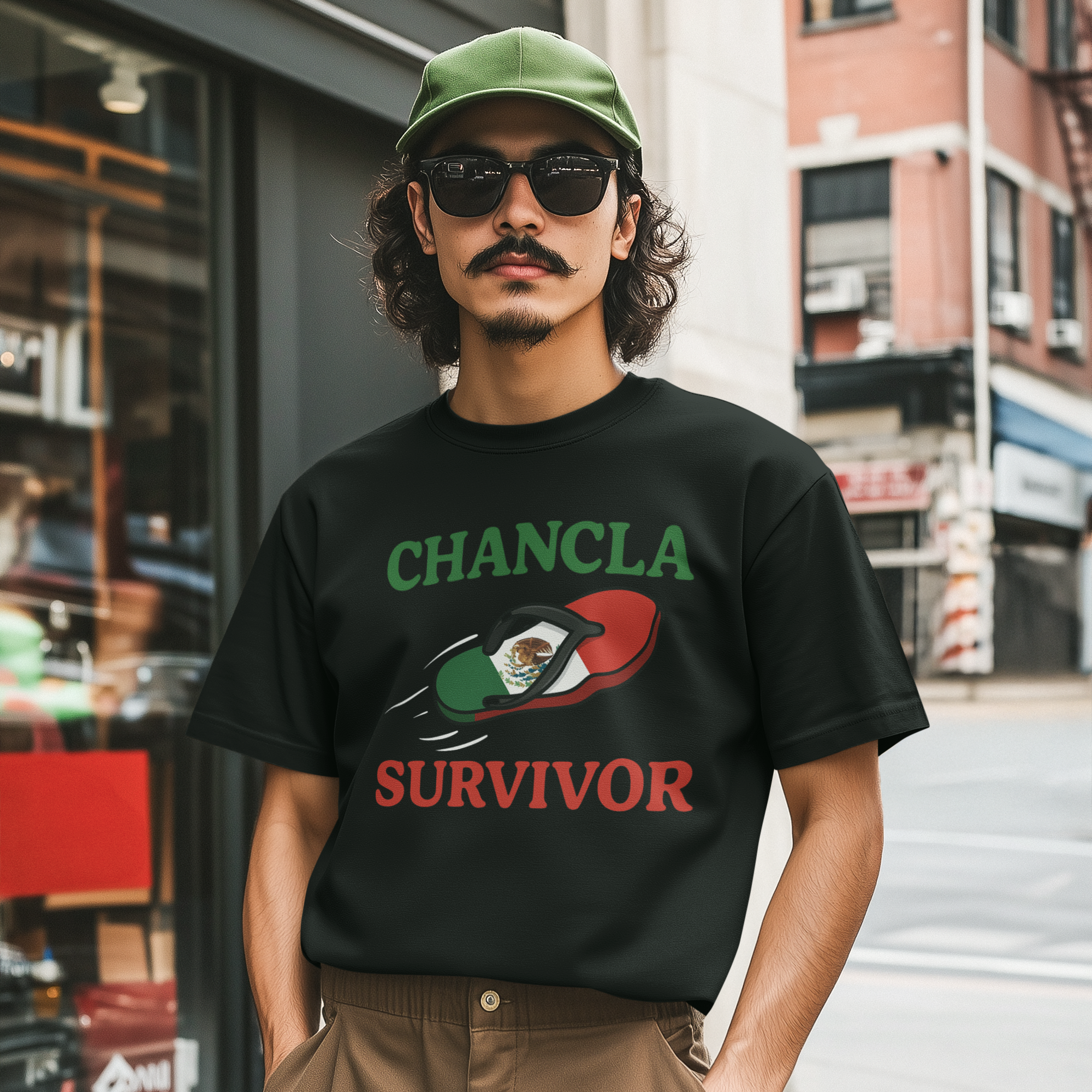 Mexican Chancla Survivor T-shirt | Chancleta Joke Design Latino Pride ...